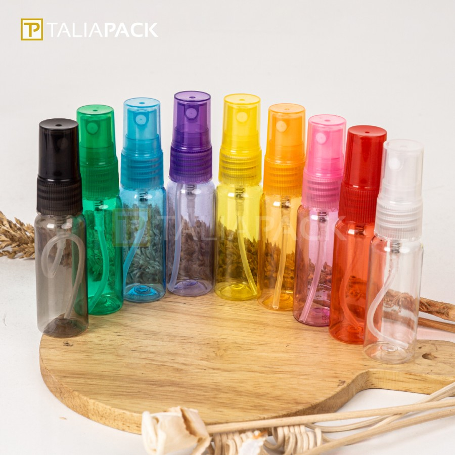 Jual (MIN 100PCS) BOTOL SPRAY PET WARNA 20ML | Shopee Indonesia