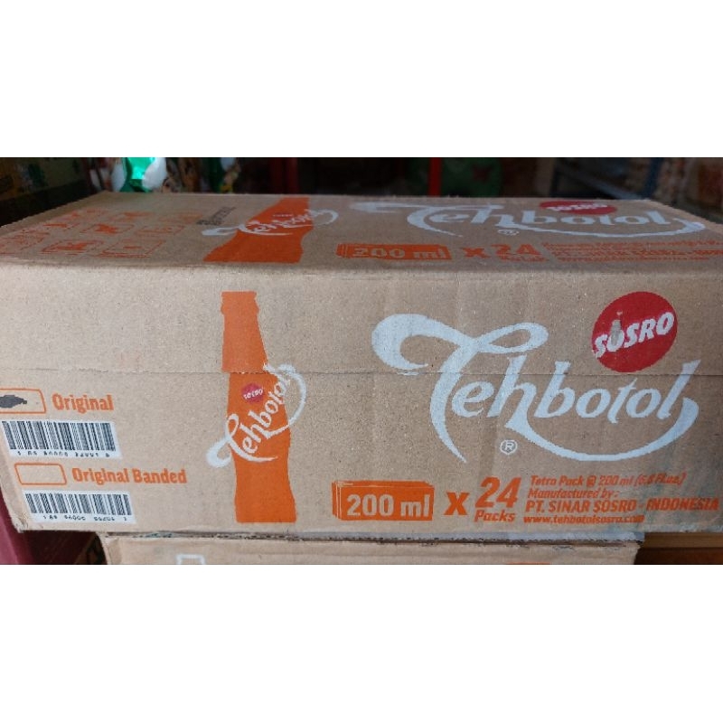 Jual TEH BOTOL SOSRO ORIGINAL 200ML 1 DUZZ (200 X 24 KOTAK) | Shopee ...