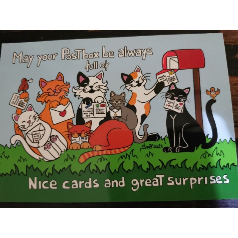 Jual kartu pos kucing titina/titina cat postcard | Shopee Indonesia
