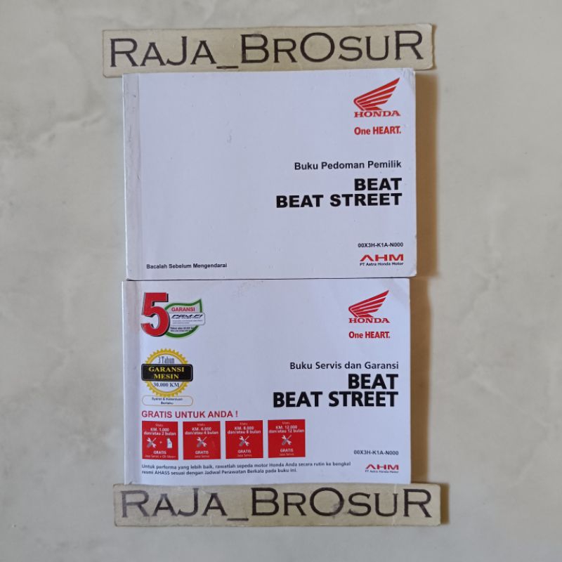 Jual Buku pedoman pemilik + Buku servis dan garansi/Manual Book Honda Beat/Beat Street K1A 2020 ...