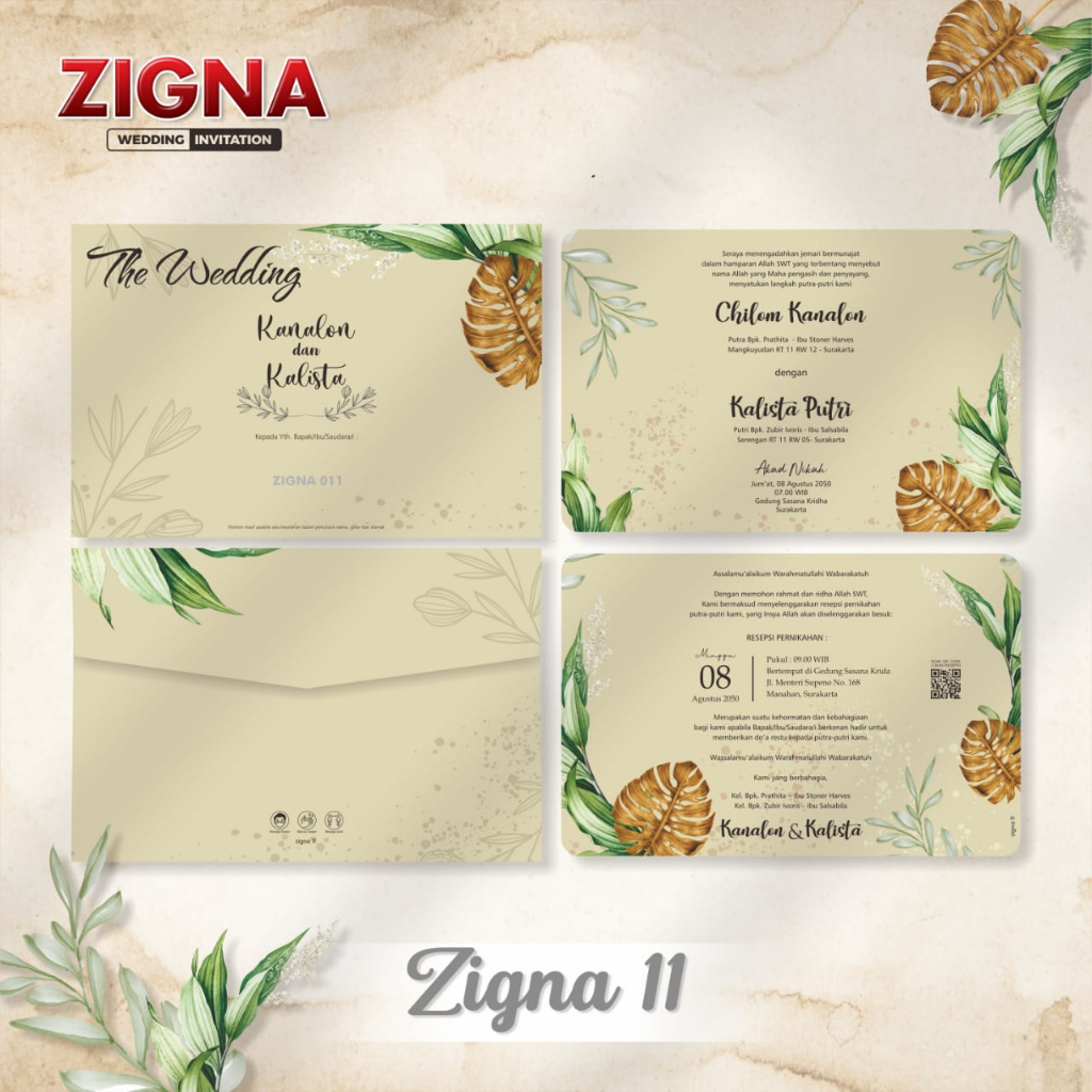 Jual Blangko Undangan Zigna 11 | Blangko Undangan | Kertas Undangan ...
