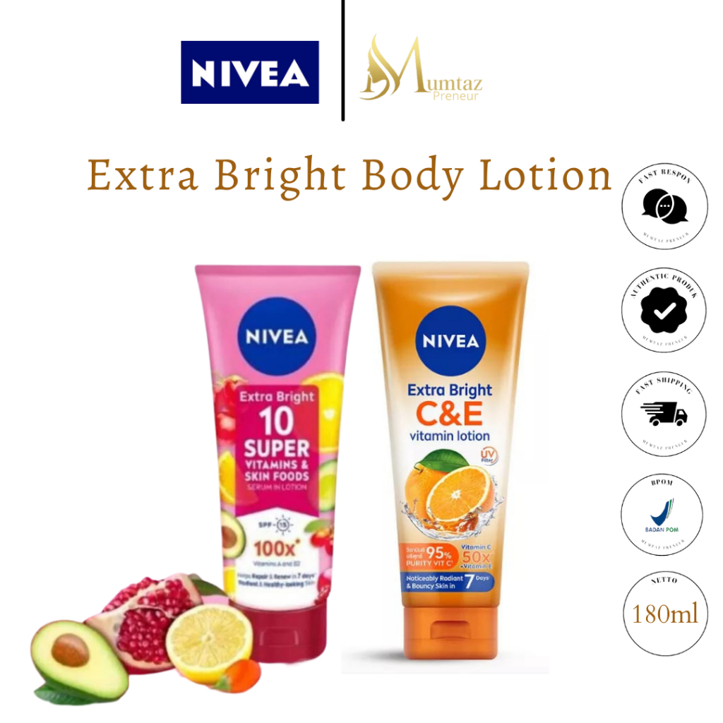 Jual NIVEA EXTRA BRIGHT 10 SUPER VITAMIN SKIN FOOD NIVEA EXTRA BRIGHT C ...