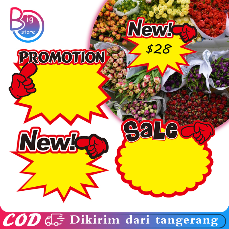 Jual Kertas Harga Promo 50pcs Pop Card Price Tag Kartu Promosi Sale ...
