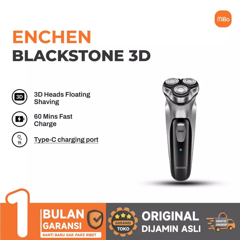 Jual Enchen BlackStone Rechargeable Electric Shaver 3D Triple murah ...