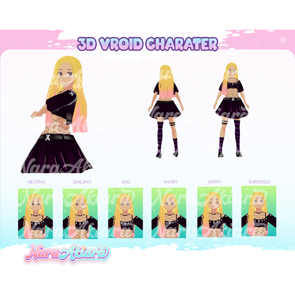 Jual Desain Karakter 3D Vroid Siap Digunakan untuk Animator Profesional ...