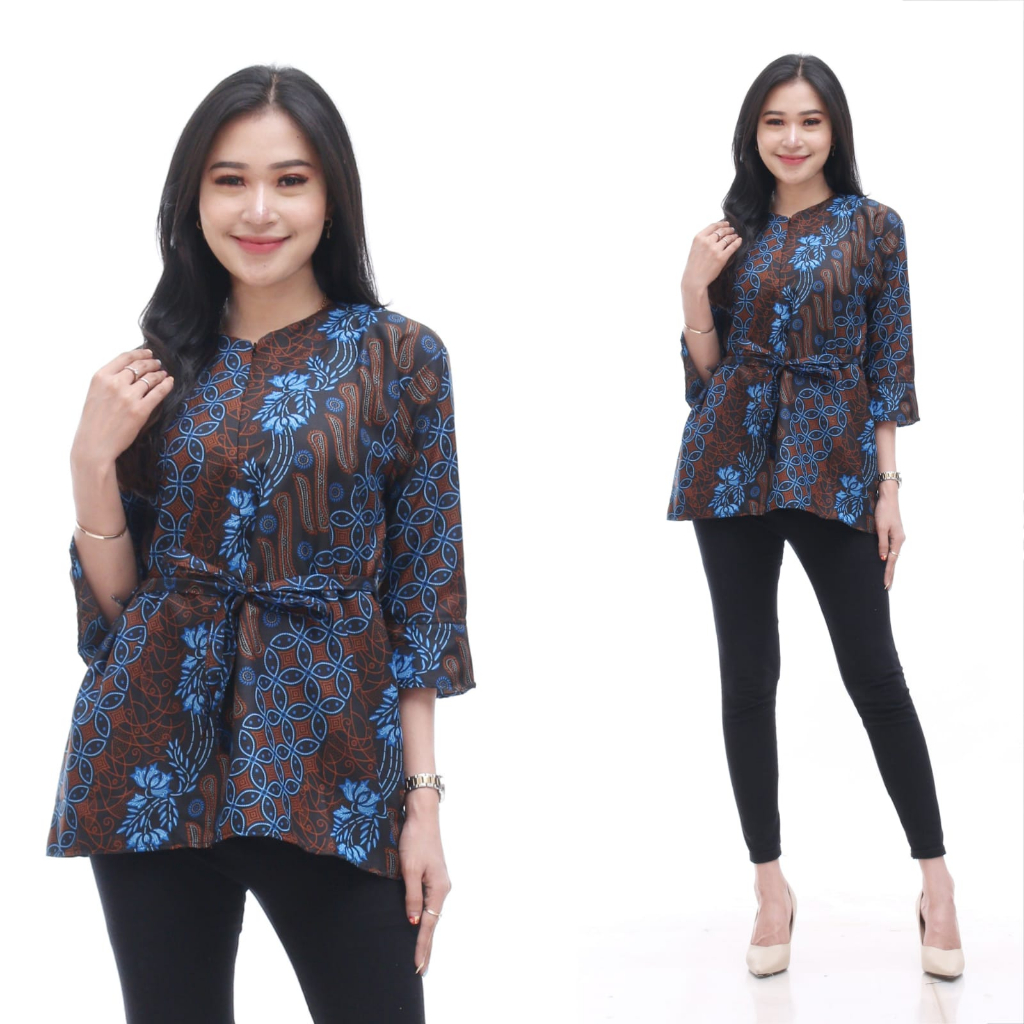 Jual Blus Batik Wanita Atasan Batik Wanita | Shopee Indonesia