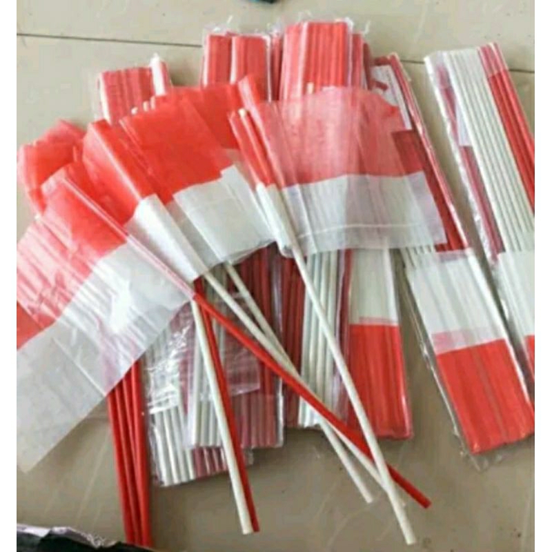 Jual Bendera Merah Putih Plastik Pakai Stick | Shopee Indonesia