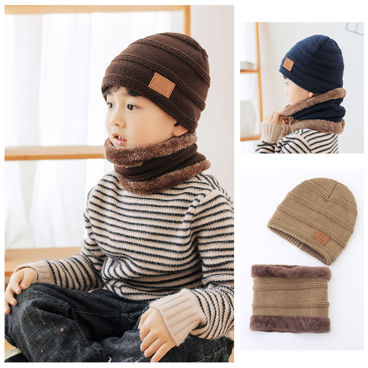 Jual Topi Kupluk Rajut dan Syal Anak / 1 Set Winter / Topi Musim Dingin ...