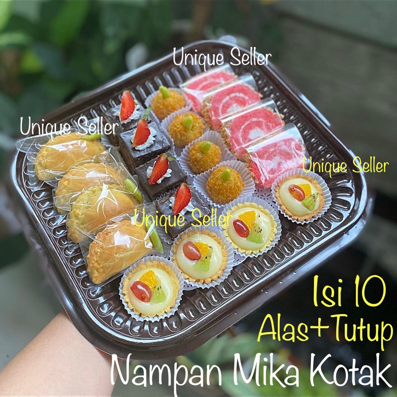Jual [Isi10] Nampan Mika Kotak 1722 Alas+Tutup / Nampan Kotak Plastik ...