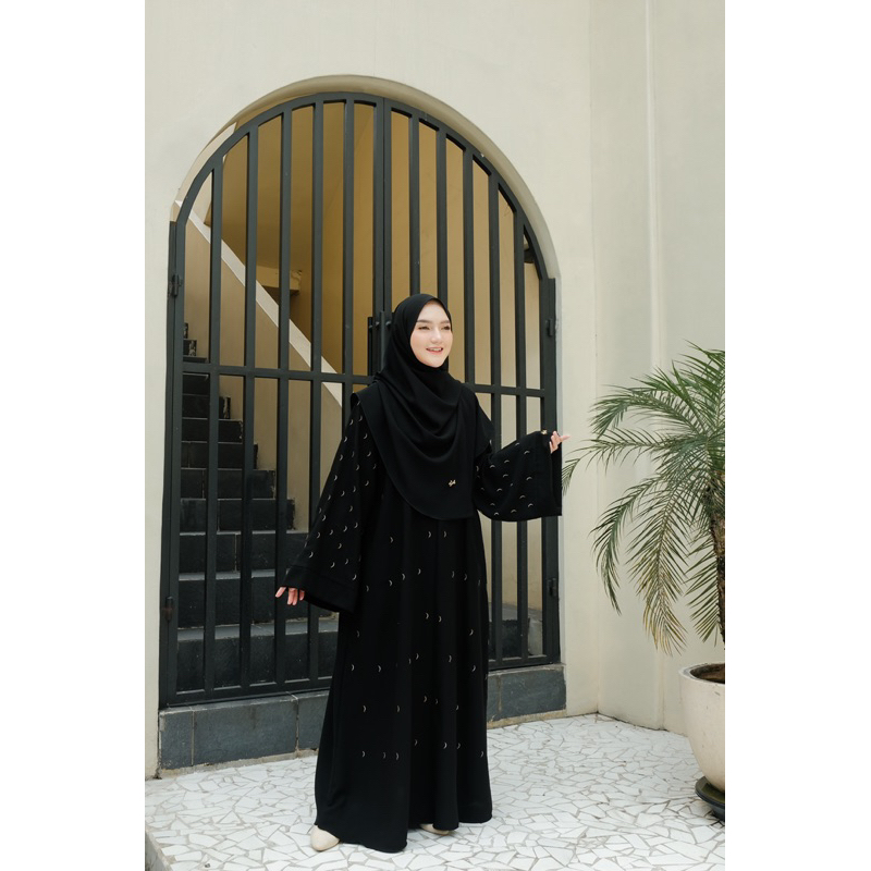 Jual MOON abaya material arabian premium set pasmina by Busyra | Shopee ...