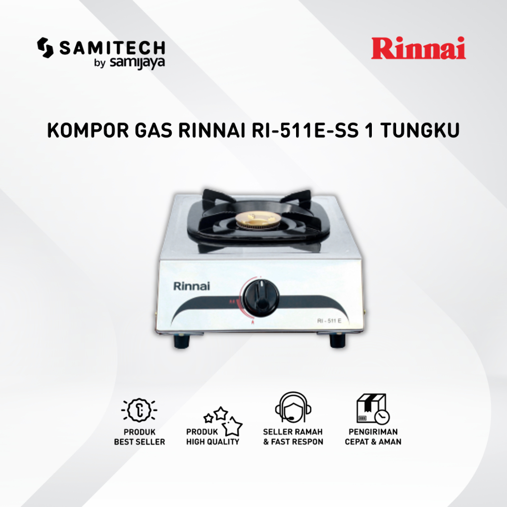 Jual KOMPOR GAS RINNAI 1 TUNGKU RI-511E / RI 511 E / RI511E BERGARANSI | Shopee Indonesia