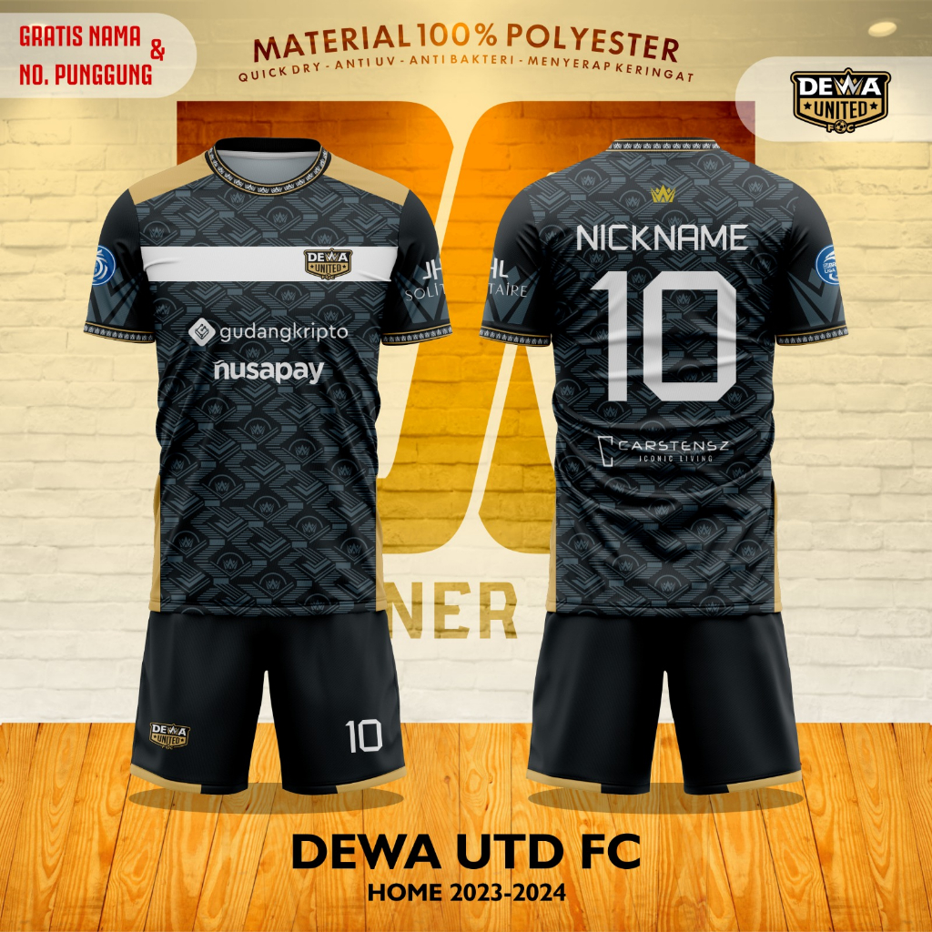 Jual Jersey Kaos Baju Atasan SUPORTER DEWA UNITED HOME 2023/2024 ...