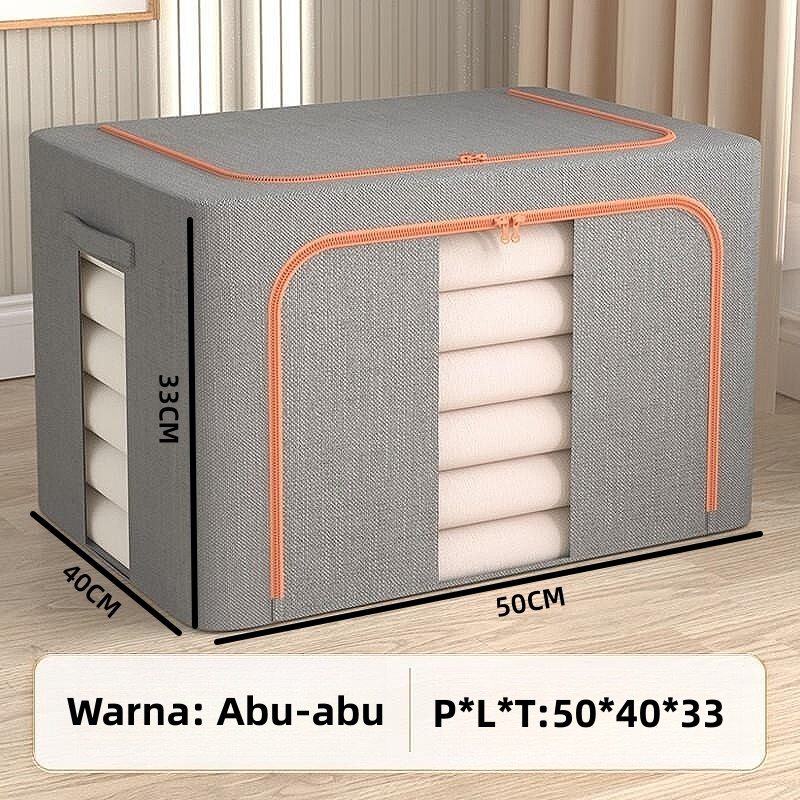 Jual box lipat 66L/110L storage box linen katun lebih tebal kotak ...