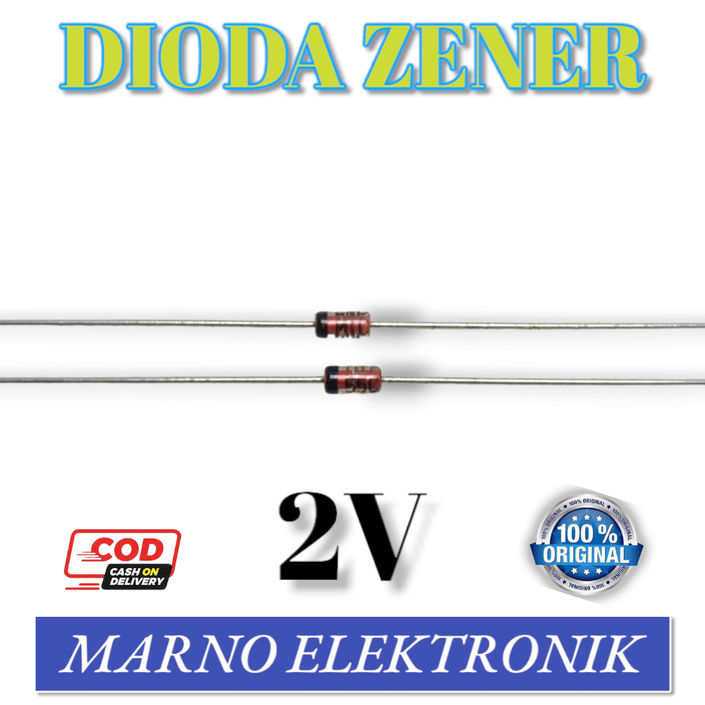 Jual DIODA ZENER 1/2 0,5 WATT 10x 2V 2,7V 3V 3,9V 4,3V 4,7V 5,1V 5,6V 6,2V 6,8V | Shopee Indonesia