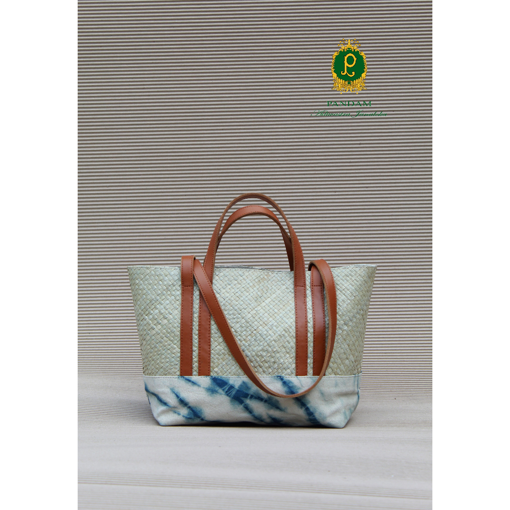 Jual SALOKA Hand Bag || Tas Wanita Anyaman Pandan Mix Kulit & Canvas ...