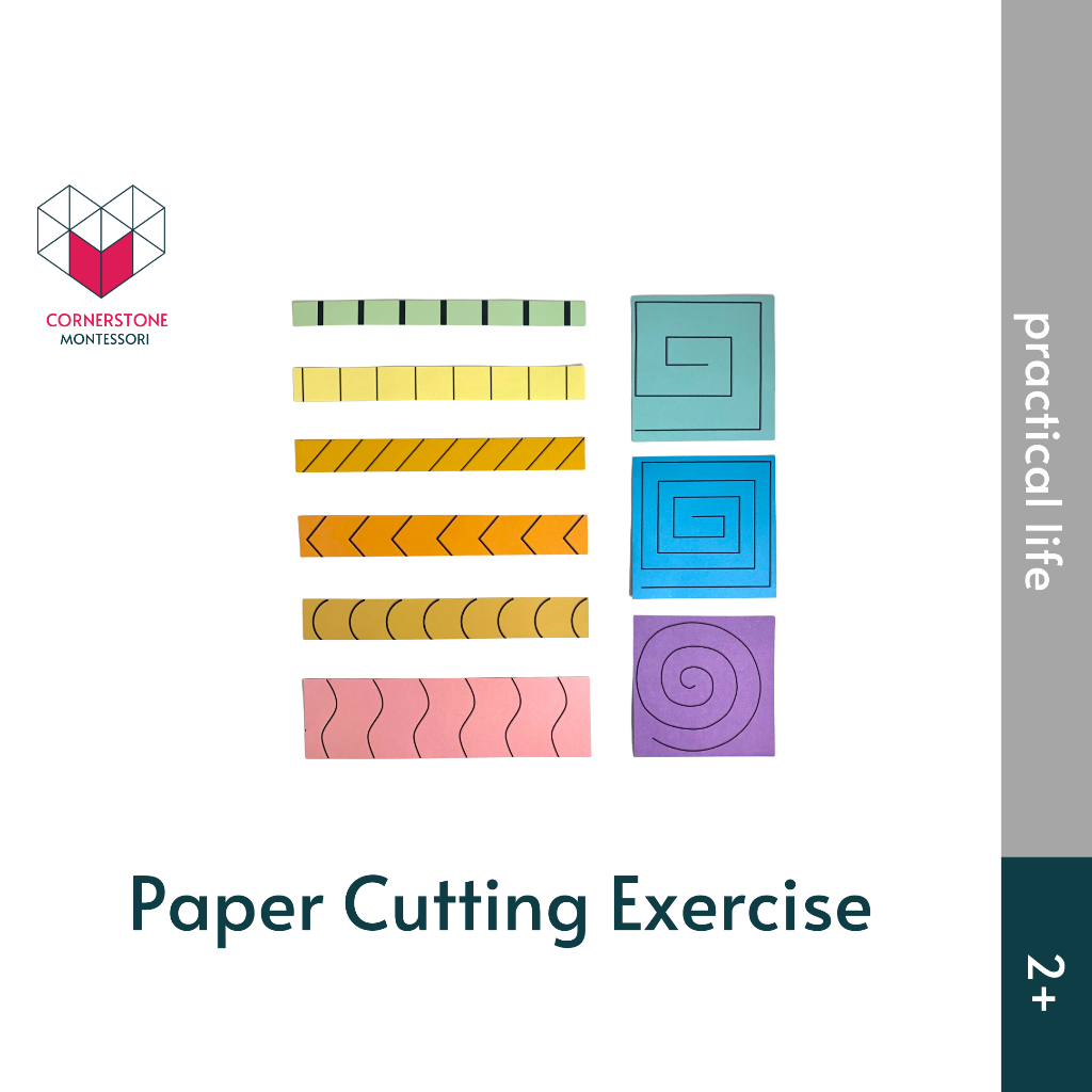 Jual Cornerstone Montessori Paper Cutting Exercise - Montessori ...