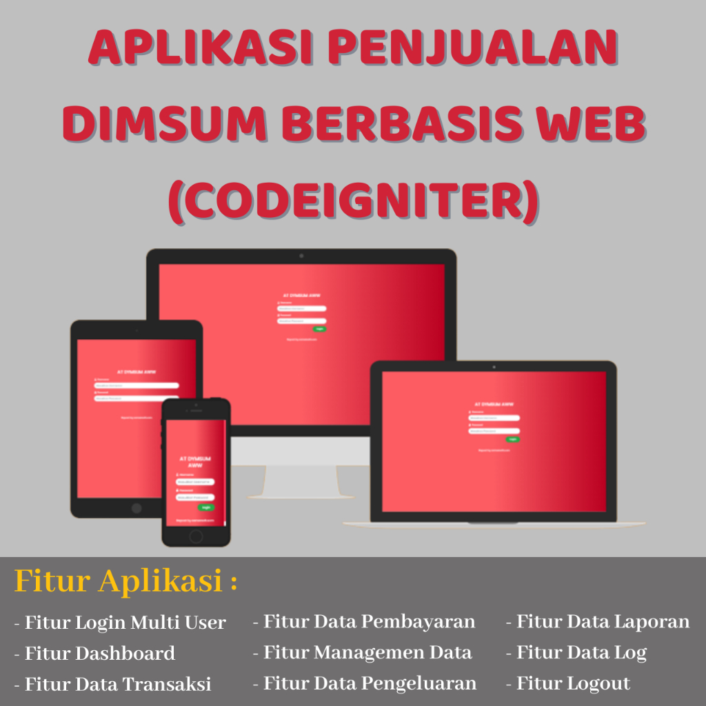 Jual Aplikasi Penjualan Dimsum Berbasis Web (Codeigniter) | Shopee ...