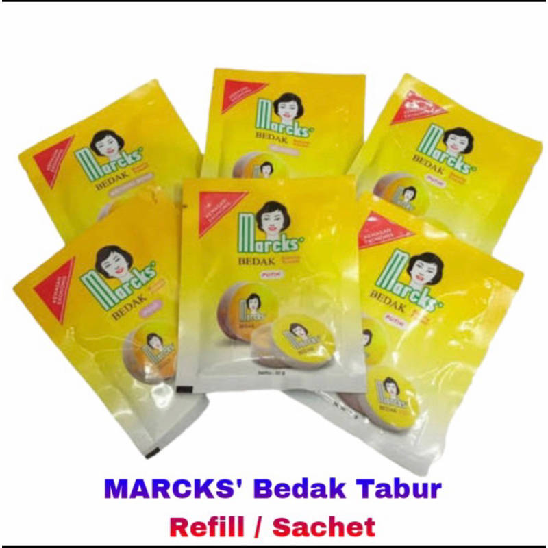 Jual Marcks Bedak Tabur Powder Refill Sachet 20gr | Shopee Indonesia