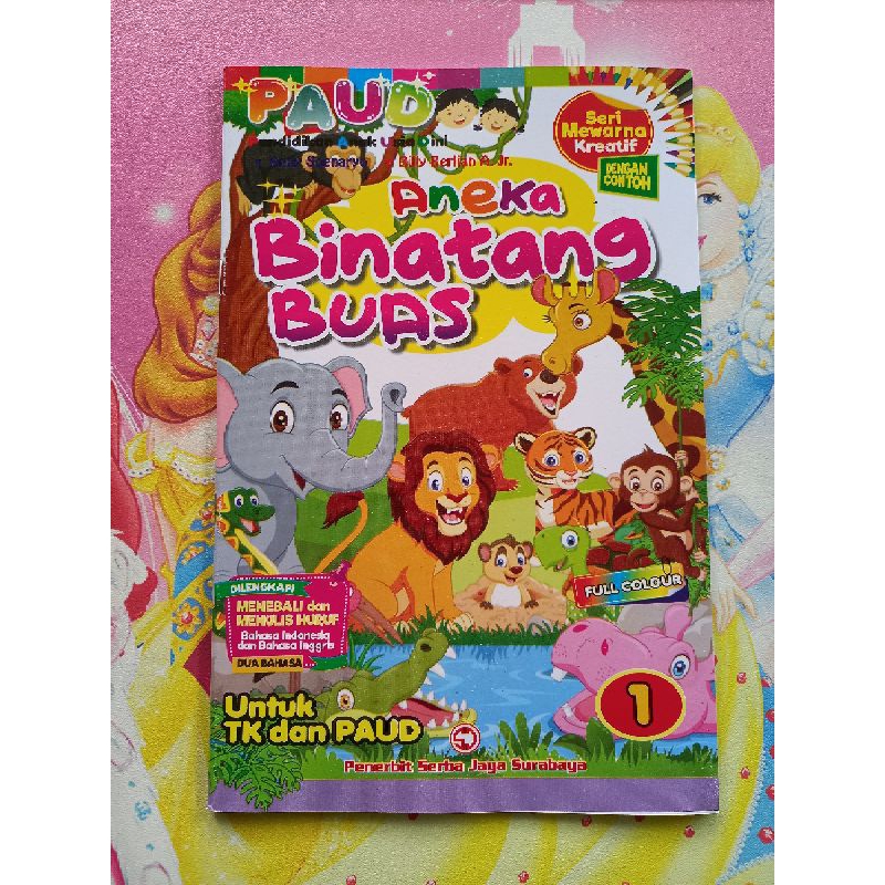 Jual Buku Mewarnai Anak Paud dan TK Tema Binatang Buas Murah Full Colour Plus Krayon | Shopee ...