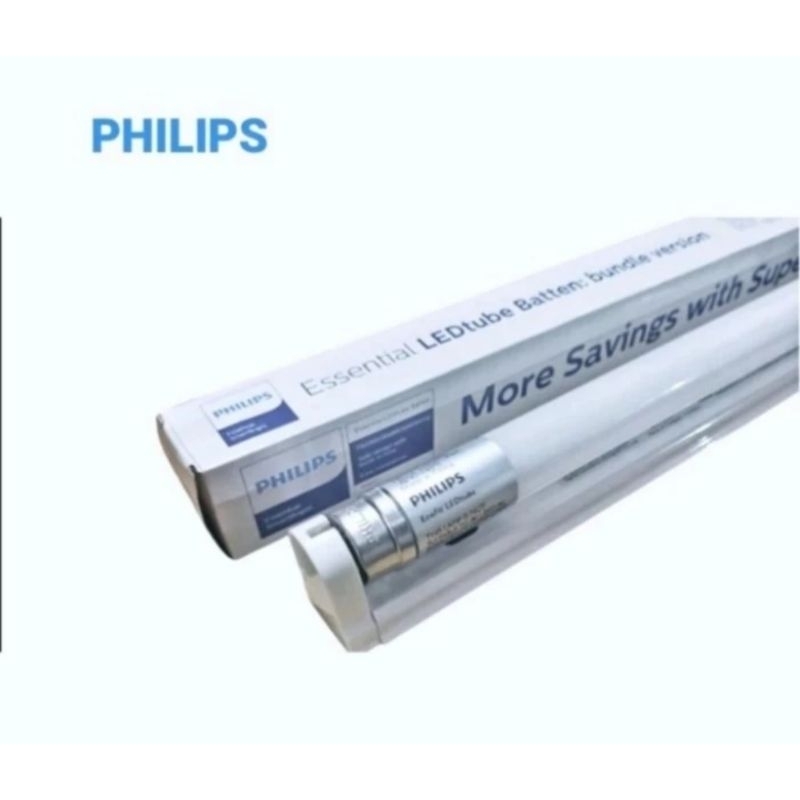 Jual Set Lampu LED Philips 8W Ecofit + Kap BN015C Komplit Lampu Neon ...