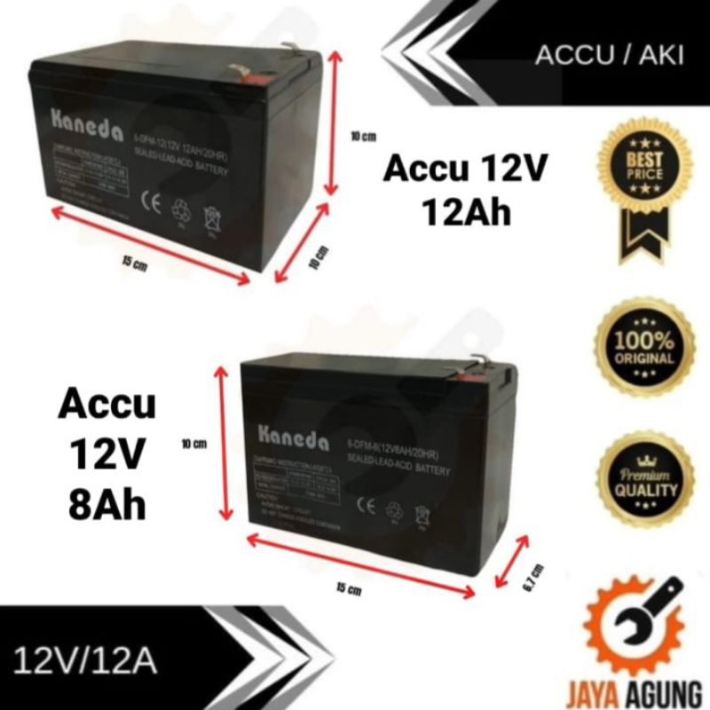 Jual KANEDA AKI KERING ACCU BATTERY 12V 8AH 12AH / TOKUDA BATERAI AKI ...