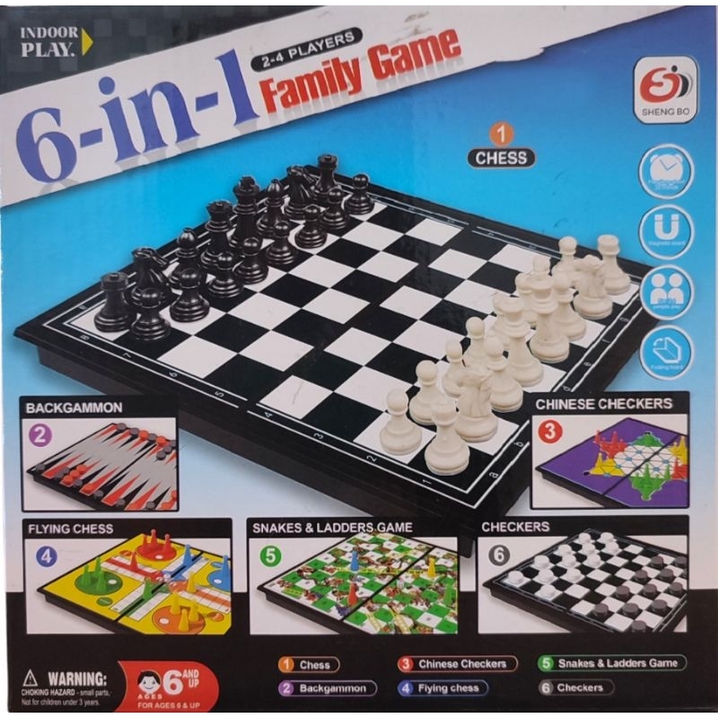 Jual MAGNETIC BOARD GAME 6 IN 1//MAINAN CATUR/HALMA/LUDO | Shopee Indonesia