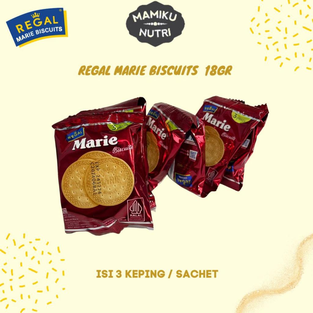 Jual Regal Marie Biskuit renceng sachet (18gr x 11 sachet) isi 3 keping ...