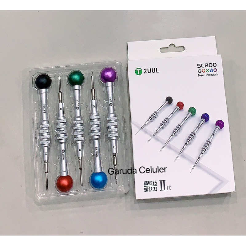 Jual Obeng Set 2UUL Isi 5 High Quality Original / OBENG SET 2UUL 5 IN 1 ...