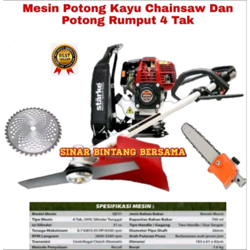 Jual MESIN POTONG RUMPUT DAN POTONG KAYU CHINSAW || ALAT POTONG KAYU ...
