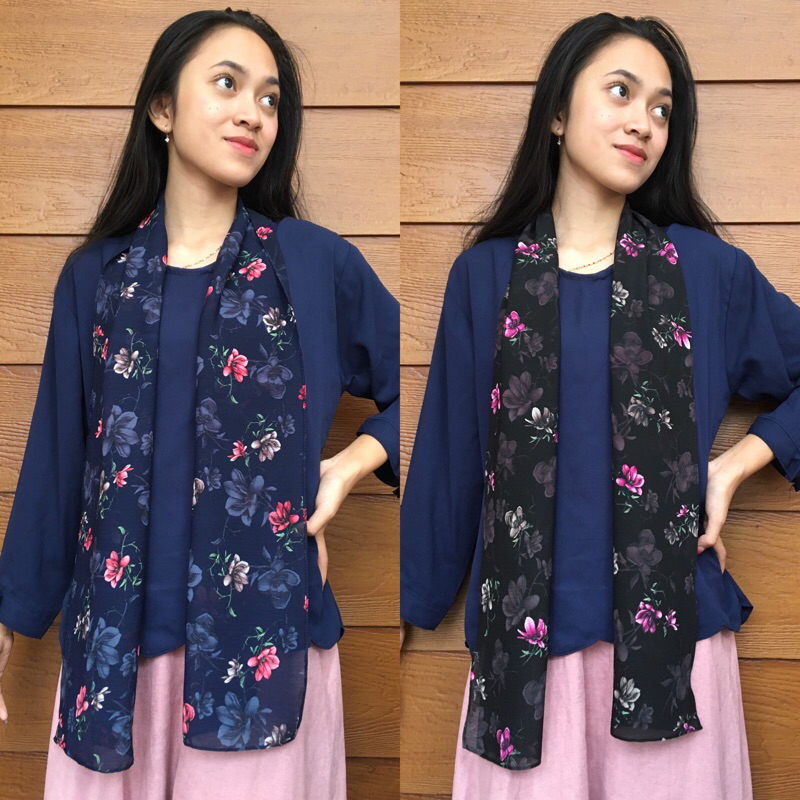 Jual 37-44 Syal wanita fashion leher scraft motif scarf murah selendang ...