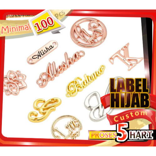 Jual Pabrik cetak label plat hijab custom untuk beragam kebutuhan merk ...