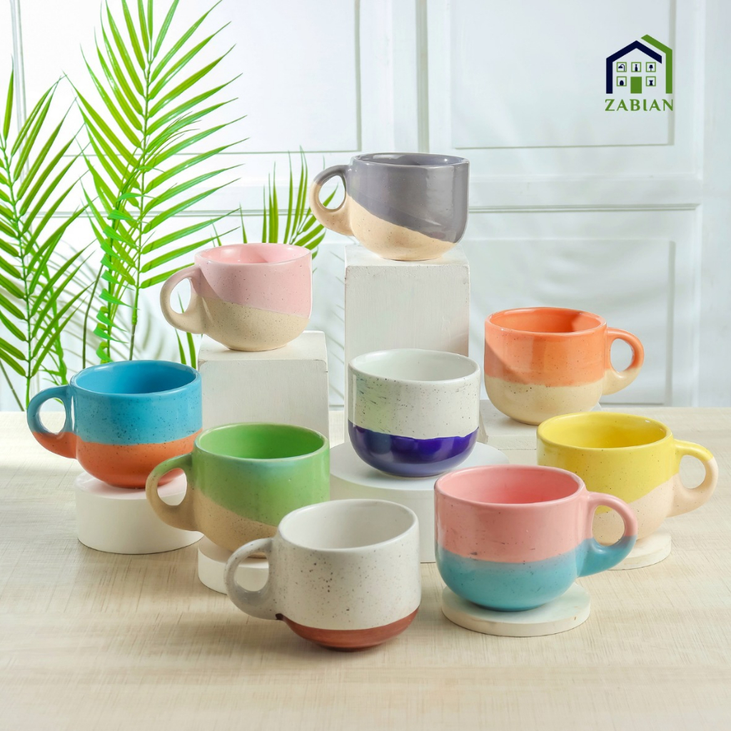 Jual ZABIAN - NAYA 190 ml | MUG GELAS KERAMIK CANGKIR KOPI LATTE TEH ...