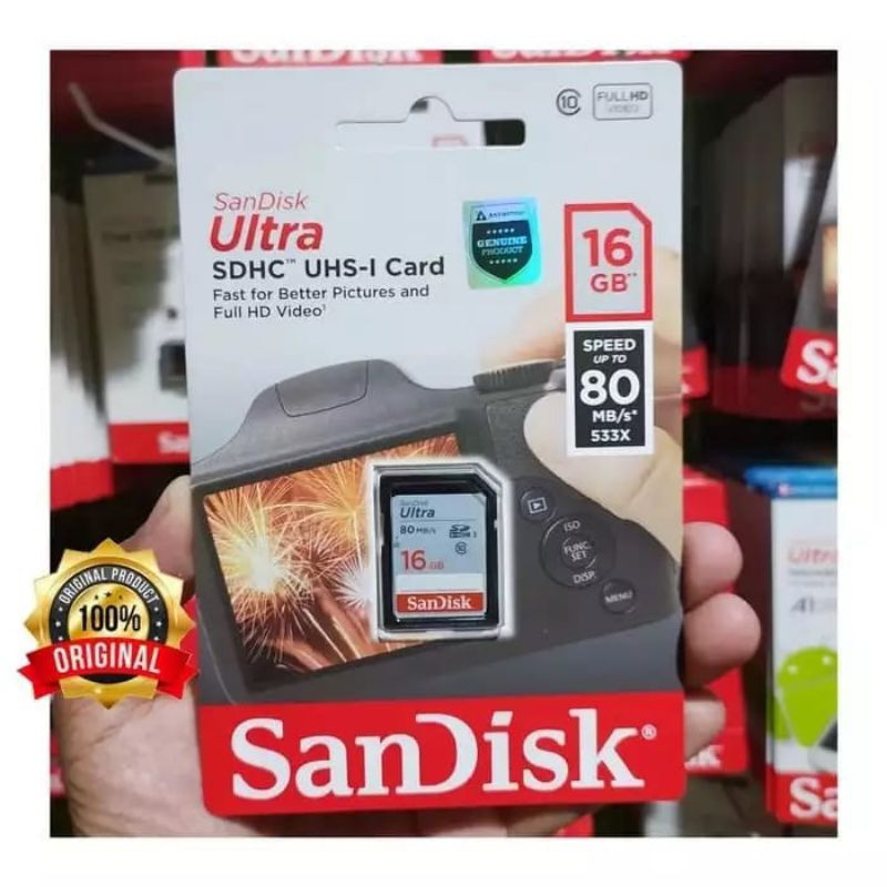 Jual SANDISK ULTRA SDHC 16GB MEMORY CAMERA SD CARD 16GB MEMORY | Shopee Indonesia