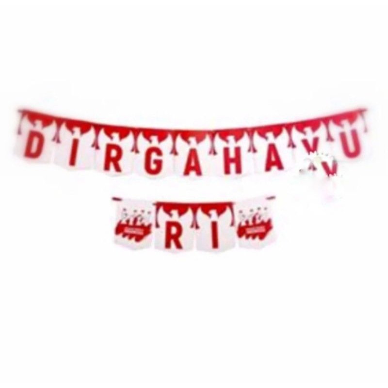 Jual Banner DIRGAHAYU RI/ BUNTING FLAG HUT RI MERAH PUTIH | Shopee ...