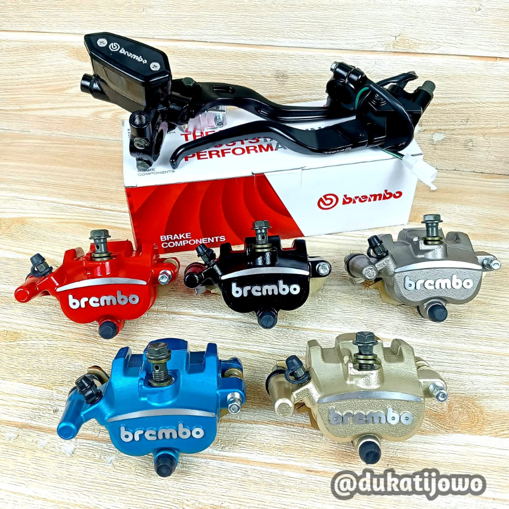 Jual Paket Kaliper Samurai kiri kanan 2 piston Set handle Master Rem Oval Universal | Shopee ...