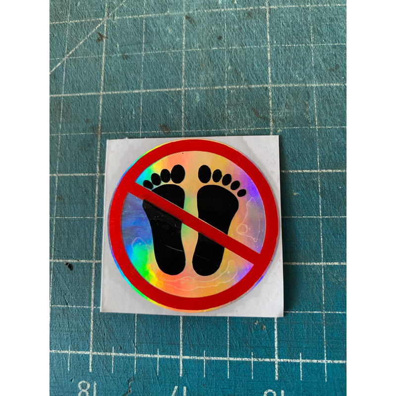 Jual STICKER DILARANG KAKI HOLOGRAM | Shopee Indonesia