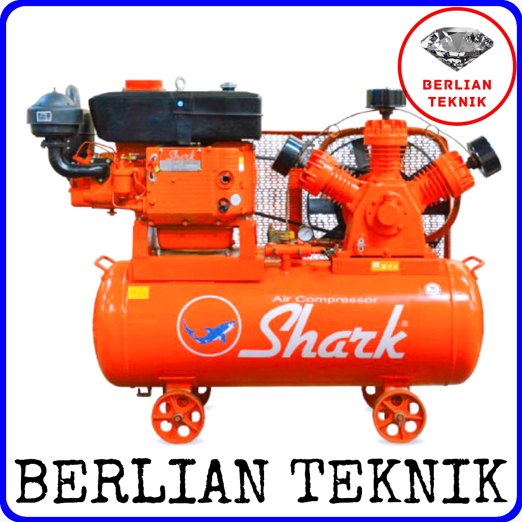 Jual Kompresor Angin Shark 15 HP Air Compressor + Shark Diesel ZS 1125 M Starter | Shopee Indonesia
