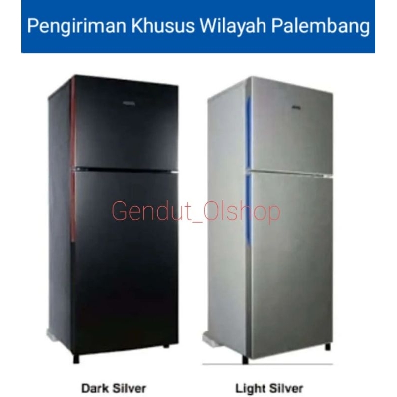 Jual (Khusus Wilayah Kota Palembang) Lemari Es/KULKAS 2 PINTU AQUA AQR-D251(DS/LS) Polos ...
