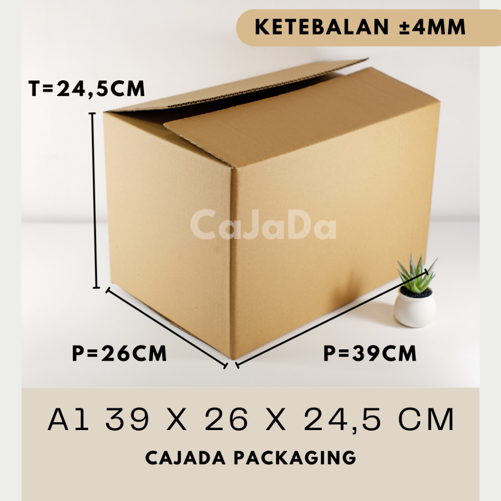 Jual Kardus Baru 39x26x24,5 cm Box Dus Coklat Packing Polos | Shopee ...