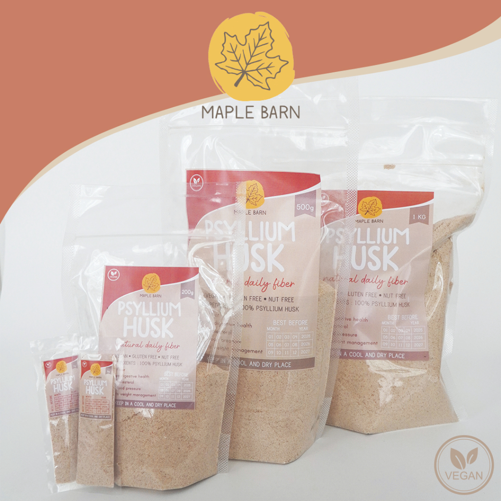 Jual Psyllium Husk Powder Maple Barn 10 sachet 5gr 50 gr 50gr diet ...
