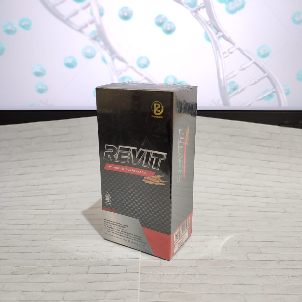 Jual REVIT RENNER MINUMAN SERBUK RASA APEL GINSENG UNTUK PRIA 1 BOX 4 ...