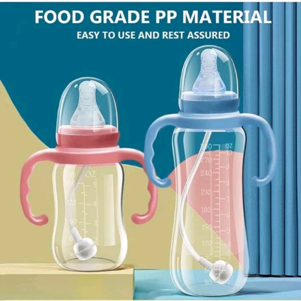 Jual BOTOL SUSU BAYI PP ANTI KOLIK /BOTOL DOT SUSU BAYI DENGAN GAGANG 150 ML ANTI SEDAK BPA FREE ...