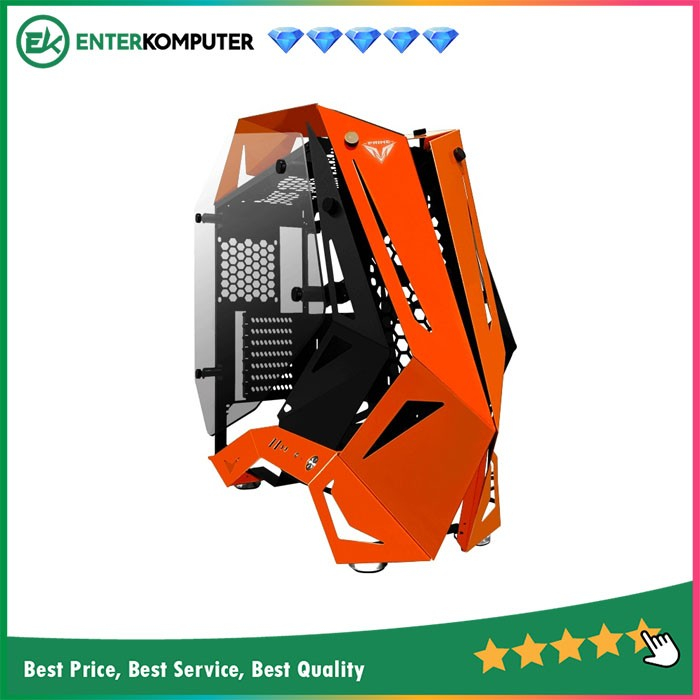 Jual PRIME R-[CS] ORANGE BLACK - ATX ALUMUNIUM GAMING CASE -TEMPERED ...