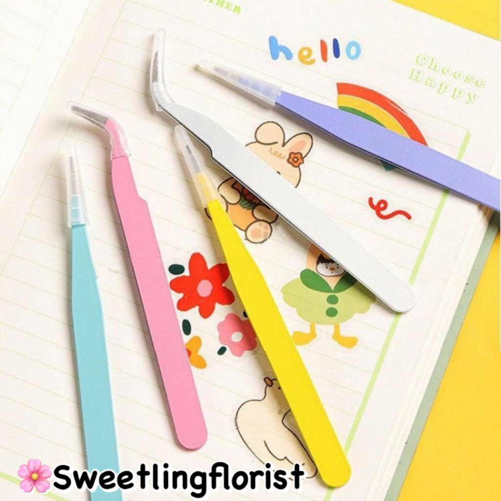 Jual Tweezer Pinset Penjepit Sticker Scrapbook Tools Warna Pastel Lucu ...