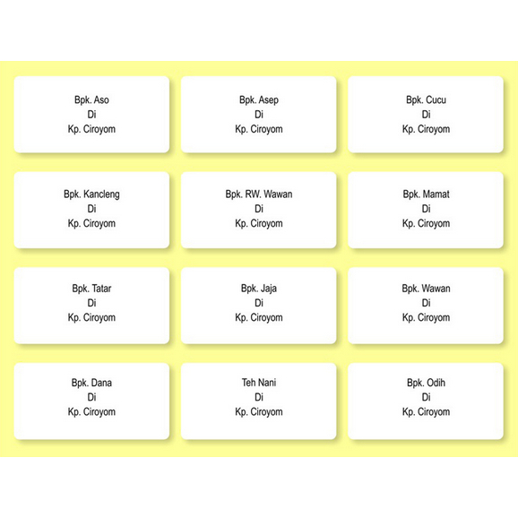 Jual Kertas Label Undangan V-Gen / Stiker Ukuran 103 / 112 / 99 1 Pack ...