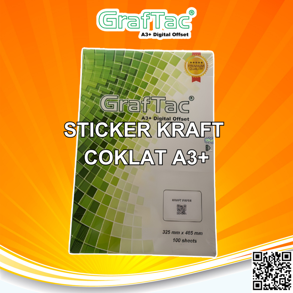 Jual Graftac Stiker kemasan Label Kraft Coklat a3+ Sticker Digital ...