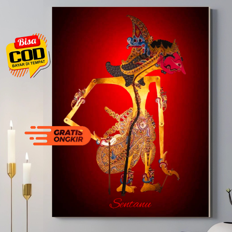 Jual Poster Wayang Kulit Sentanu Untuk Hiasan Dinding Atau Wall Dekor ...