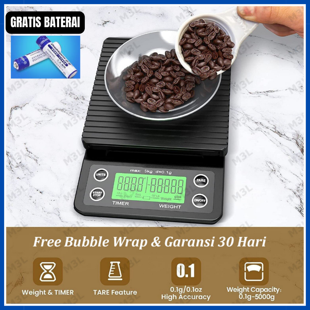 Jual Timbangan Dapur Mini Digital Timbangan Kopi Digital 5KG / 0.1GR ...
