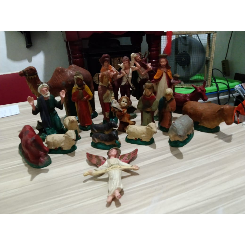 Jual Patung Miniatur Kelahiran Yesus Fiber Kuno Jadul Antik | Shopee ...