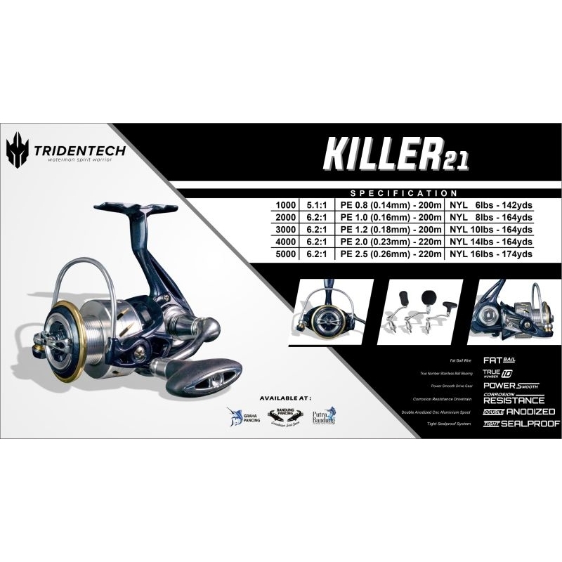 Jual Tridentech Killer 21 ukuran 4000 POWER HANDLE | Shopee Indonesia